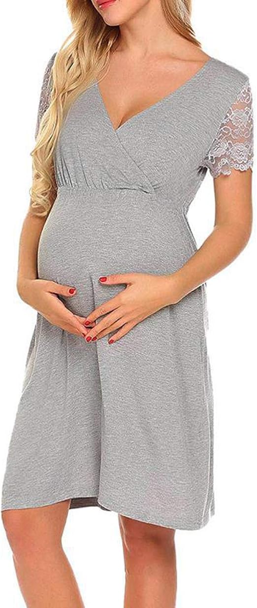 Vuncio Damen Umstandskleid Sommer Schwangerschafts Kleid für Schwangere ...