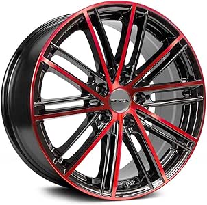 RTX Strobe 5 Black/Machined Red Wheel 18" x 8" 5/114.3 45 73.10 (Qty 1 ...