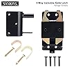 SANKINS 2 Way Lockable Gate Latch, Black Anti-Sag Farm Gate Latch, Two ...