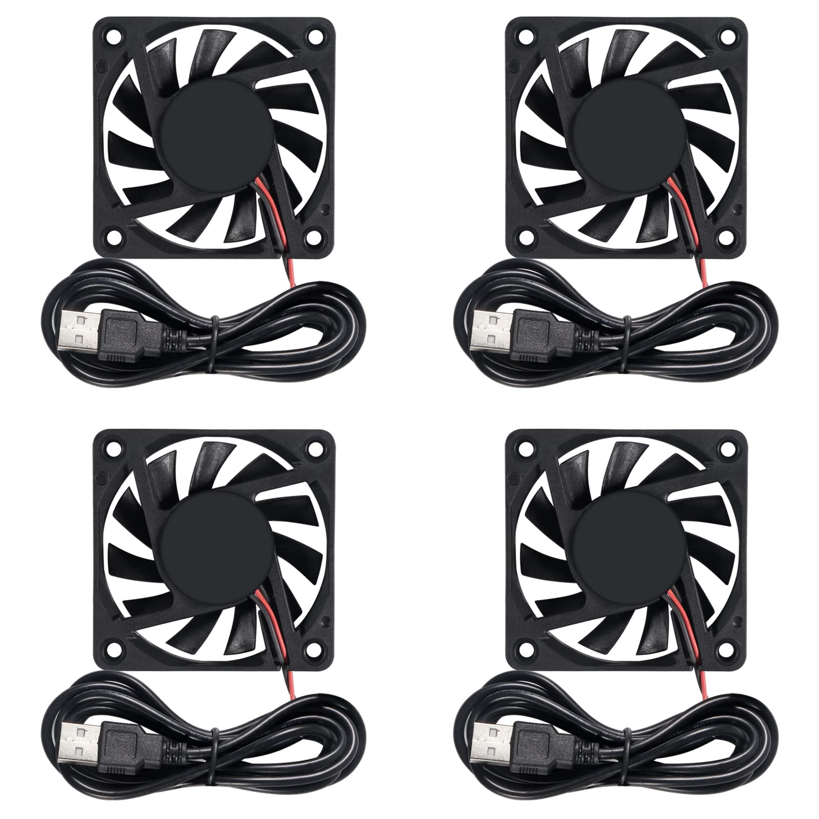 Mua 4pcs DC 5V USB 6010 Fan 3D Printer 60 x 60 x 10 Brushless Fan 60 mm ...