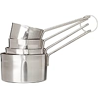 Amazon.com: Winco 4-Piece Measuring Cup Set, Stainless Steel: Measuring ...