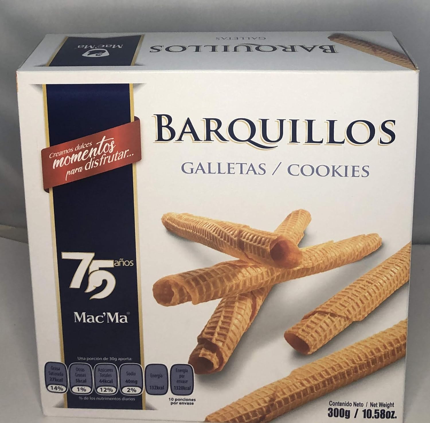 Authentic Mac'Ma Barquillos Wafer cookies galletas 10.58 OZ: Amazon.com ...