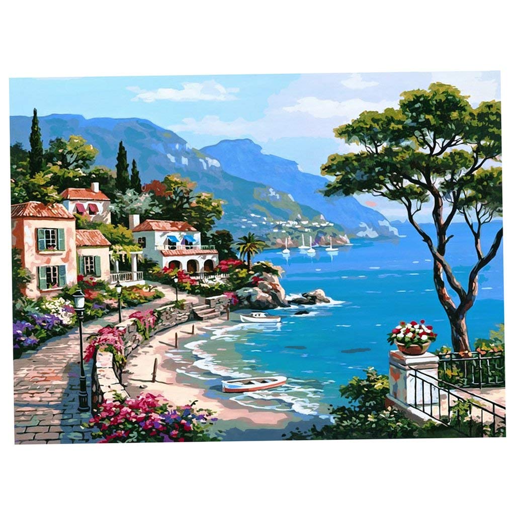 Buy HASTHIPĀ® DIY Digital Painting by Numbers Kit Unframed Mediterranean Style on Canvas Painting for Drawing Learning - #3, as described Online at desertcart Botswana buy-hasthip-diy-digital-painting-by-numbers-kit-unframed-mediterranean-style-on-canvas-painting-for-drawing-learning-3-as-described-online-at-desertcart-botswana