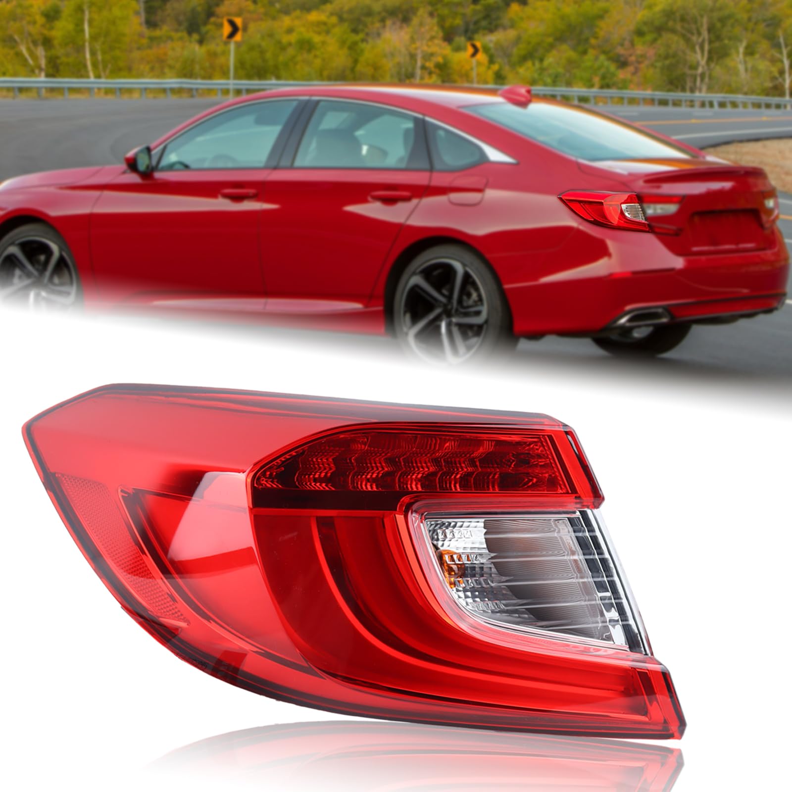 Duolctrams LED Tail Light Rear Lamp Assembly Compatible for 2018-2022 ...