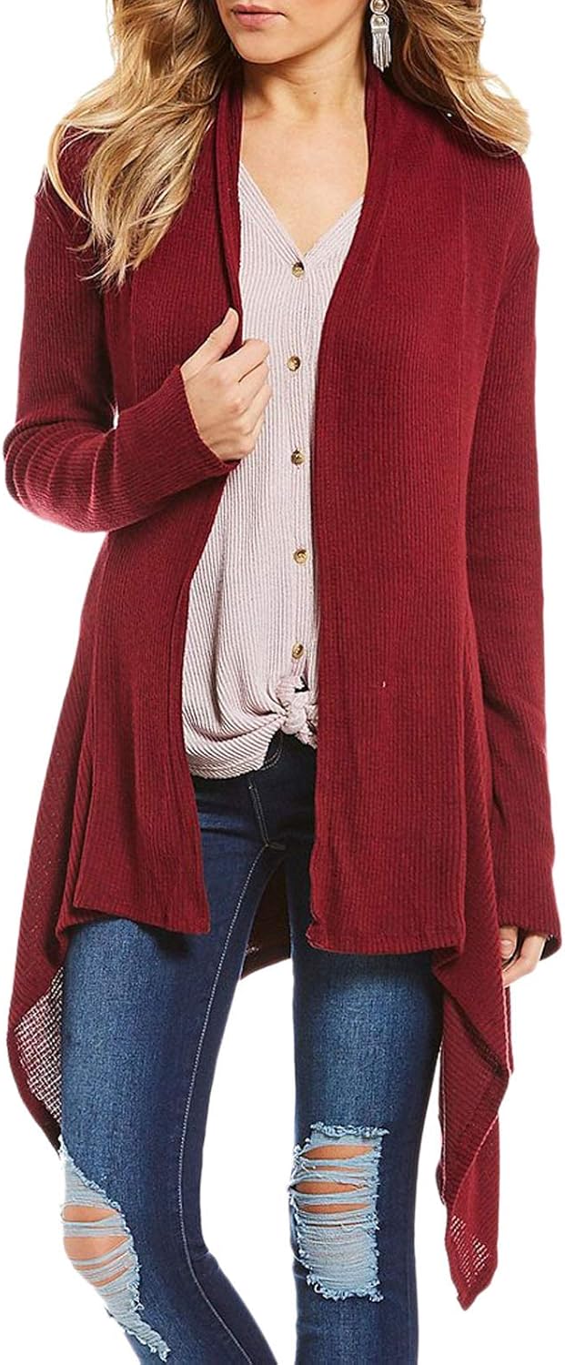 Cardigan Mujer Primavera Otoño Colores Sólidos Chaqueta De Punto ...