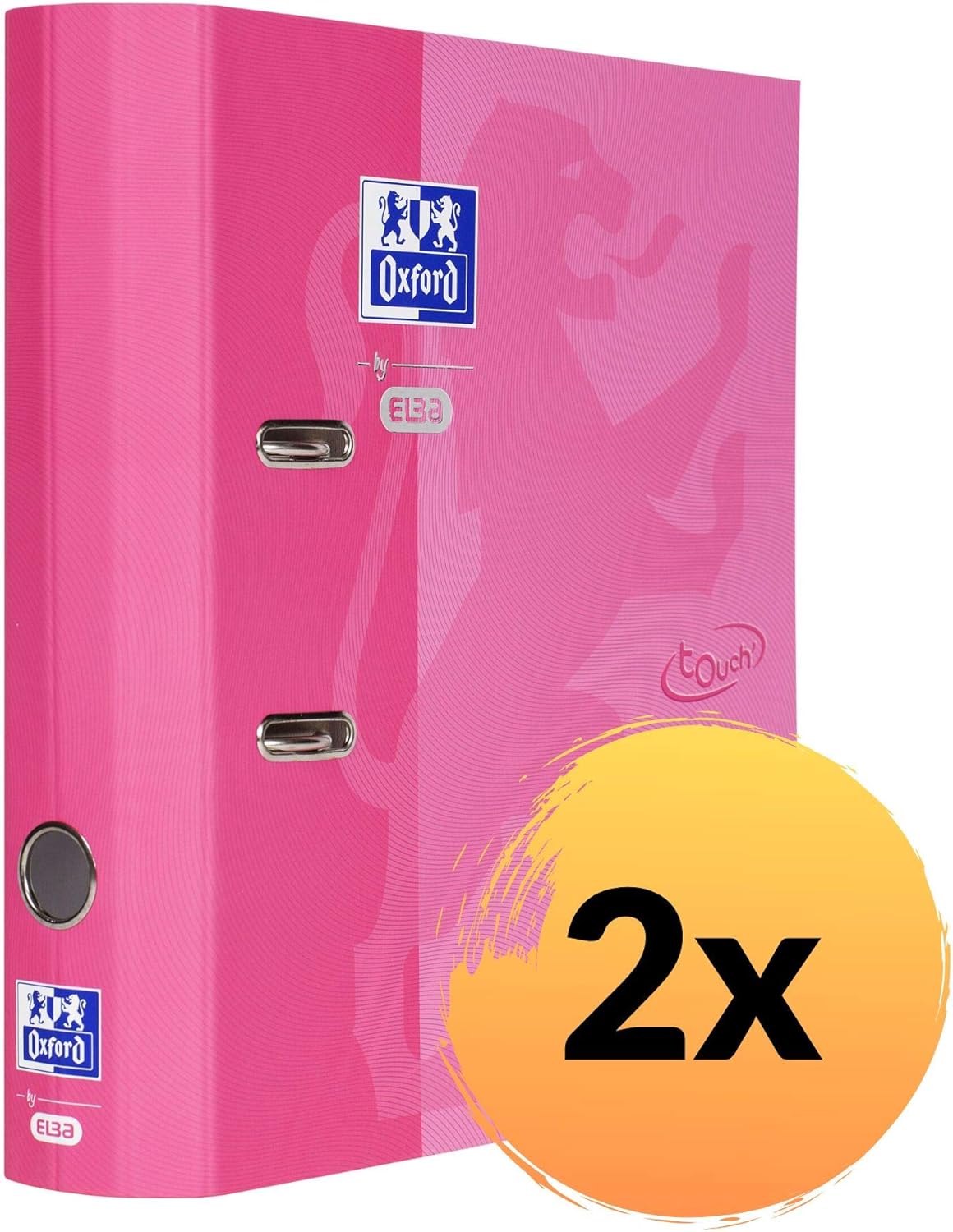 2 x Oxford Round Binders DIN A4 8 cm Wide Touch in Sea Blue Ring Binder ...