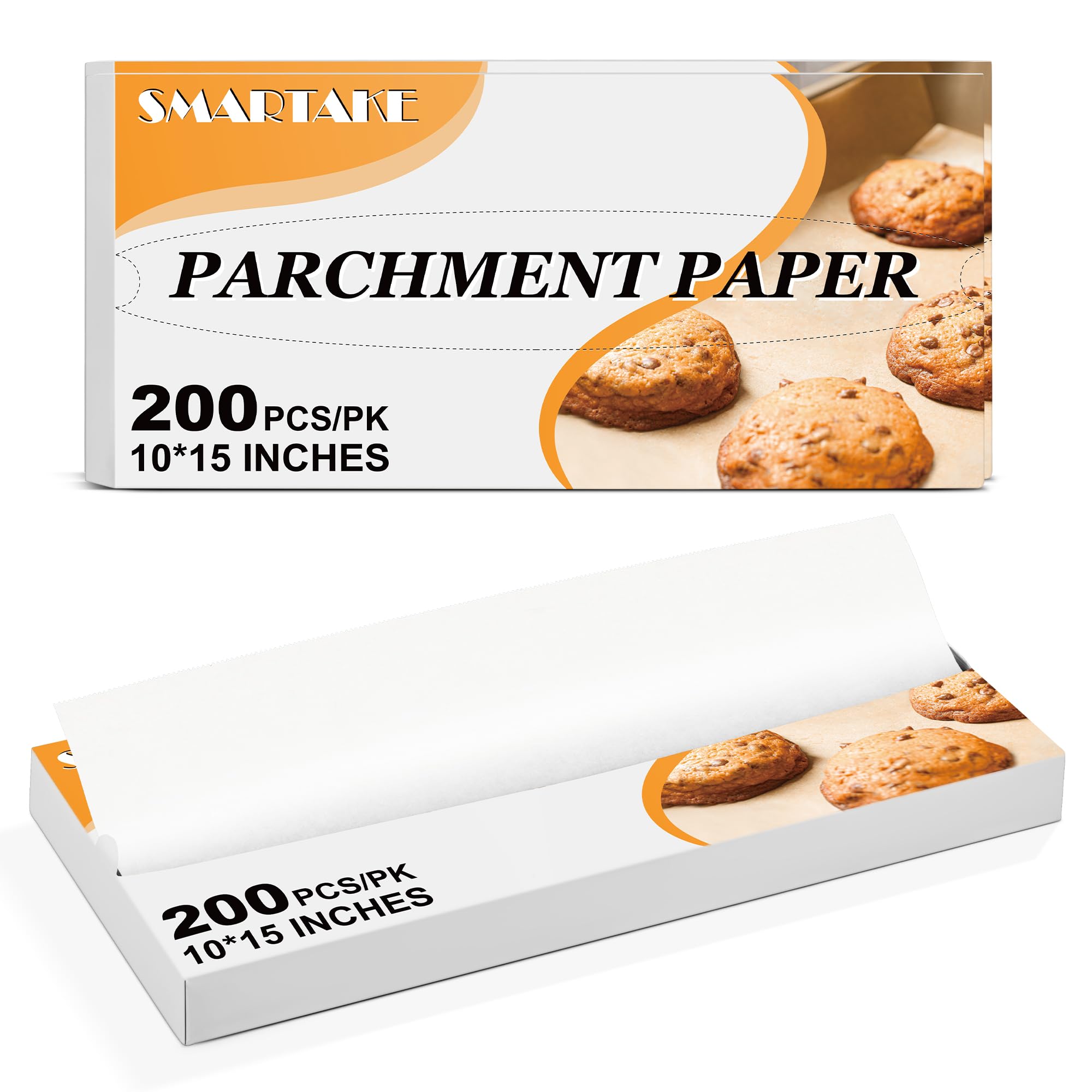 SMARTAKE 200 Pcs Pop-Up Parchment Paper Sheets, 10.7x15 Inch Pre-Cut ...