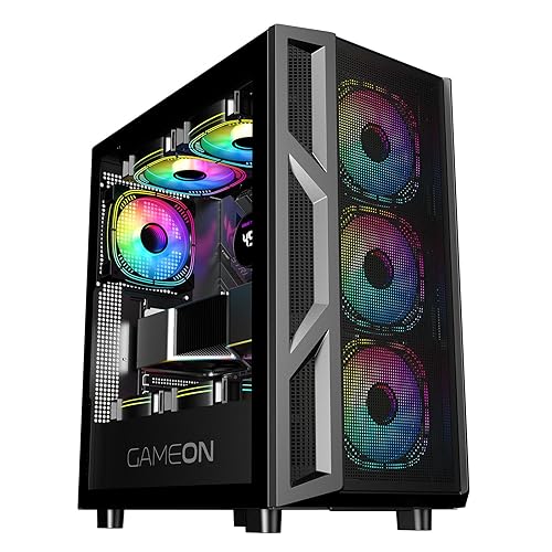 GAMEON Trident IV Gaming PC Case - ATX/M-ATX/ITX Support, ARGB+PWM ...