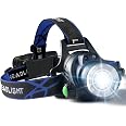 Rechargeable Headlamp,1500 Lumen High Bright Zoom LED Head Lamp,Large ...