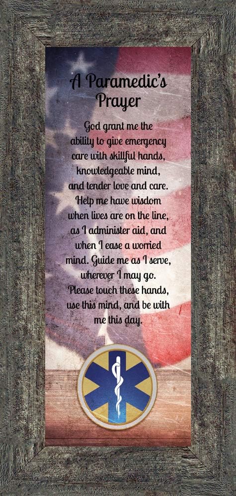 Amazon.com - Crossroads Home Décor Prayer for The Paramedic Framed Poem ...