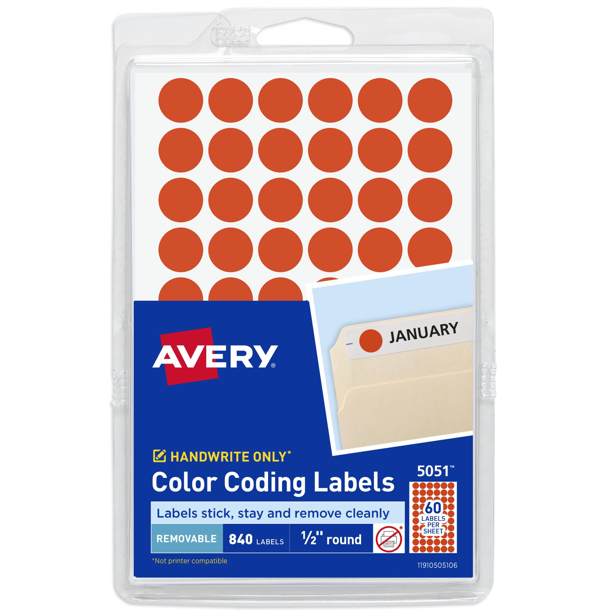 Mua Avery Color-Coding Removable Labels, 1/2 Inch Round Stickers, Neon ...