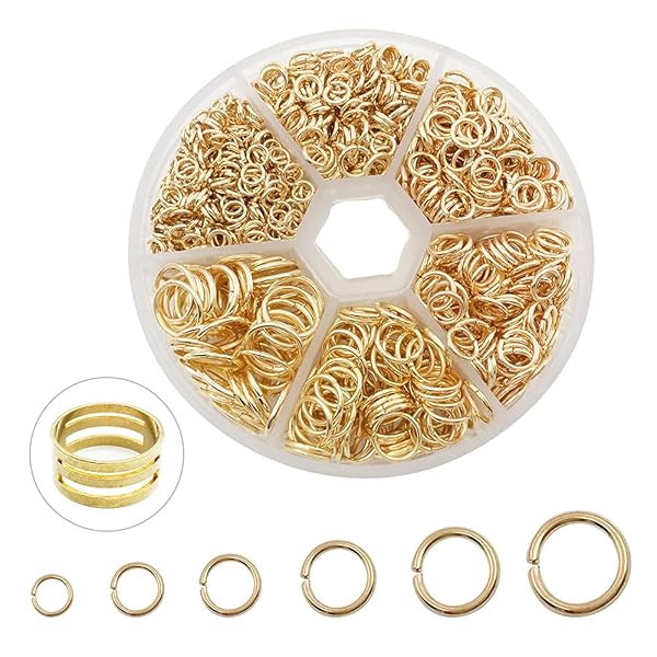 GuatemalaDigital.com - Producto: 1500Pcs Mixed 6 Sizes Open Jump Rings ...