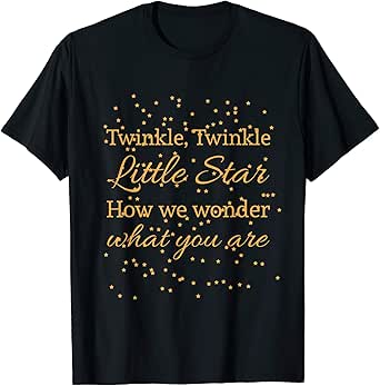 Amazon.com: Cute Twinkle Little Star Theme Gender Reveal T-Shirt: Clothing