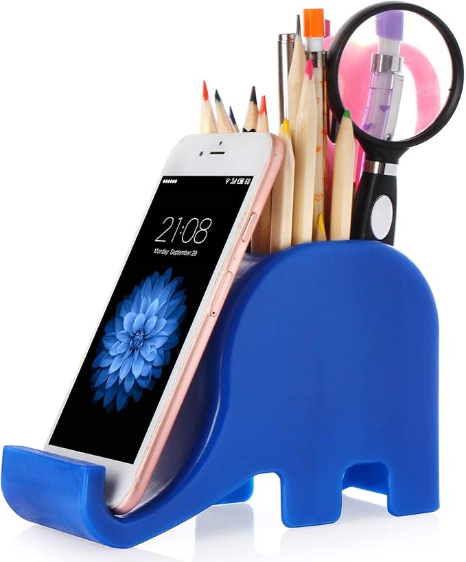 Pen Pencil Holder with Phone Stand, Coolbros Elephant Shaped Pen ...