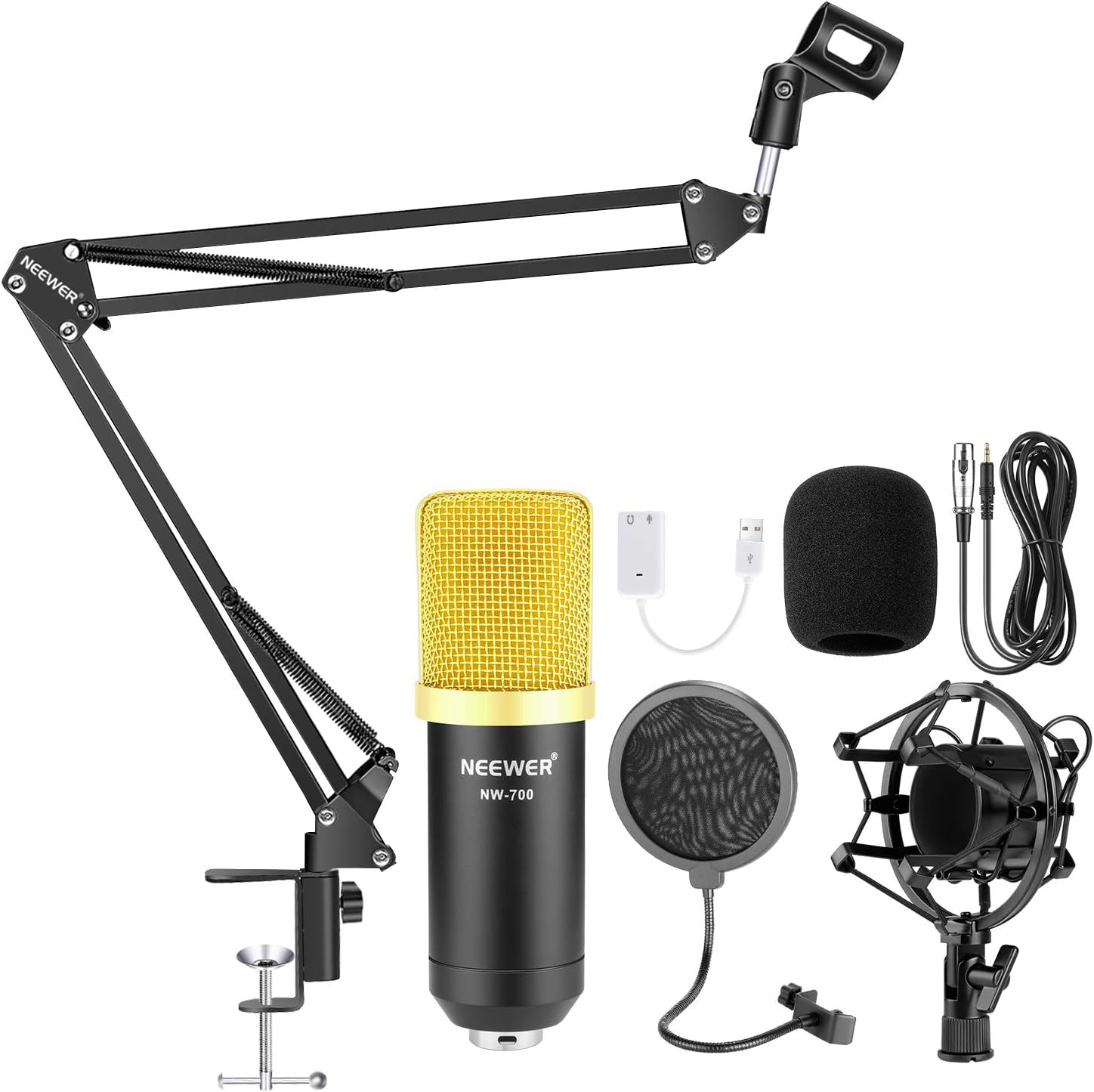 Neewer Condenser Microphone Bundle, Upgraded NW-700 Professional ...