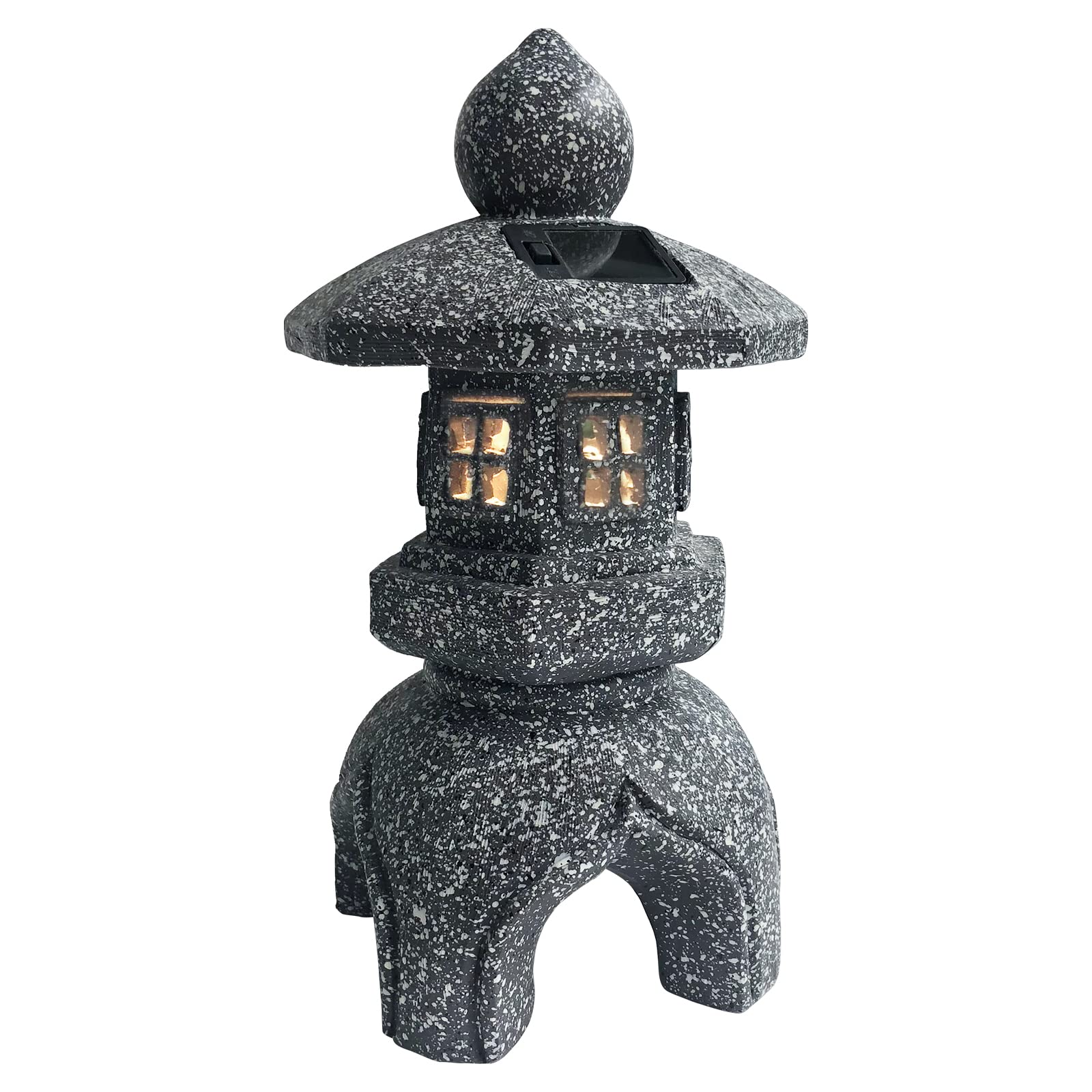 OUSHUAI Pagoda Garden Statue,Solar Powered Led Outdoor Figurine Lights ...