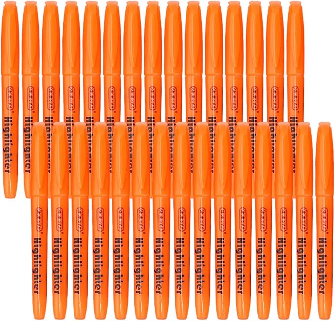Amazon.com : Highlighters, Shuttle Art 30 Pack Orange Highlighters ...