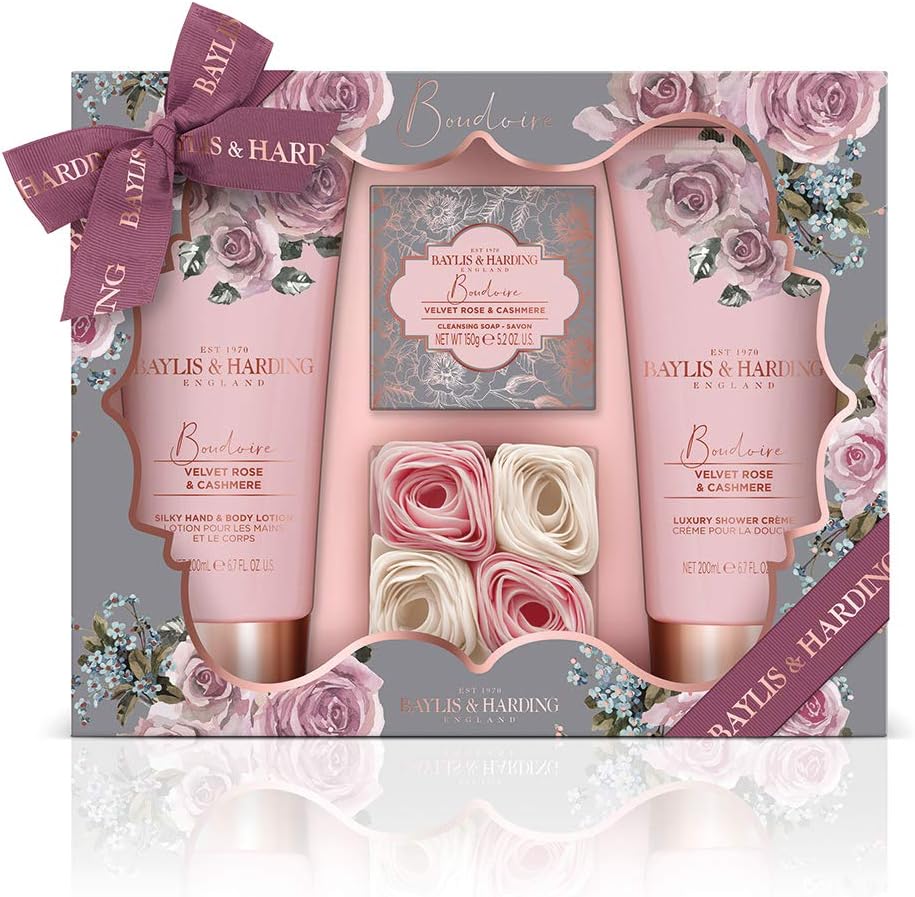 Baylis & Harding Boudoire Velvet Rose & Cashmere 4-Piece Gift Set – BigaMart