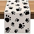 Amazon.com: Vohado Dog Paw Print Table Runner Puppy Themed Birthday ...