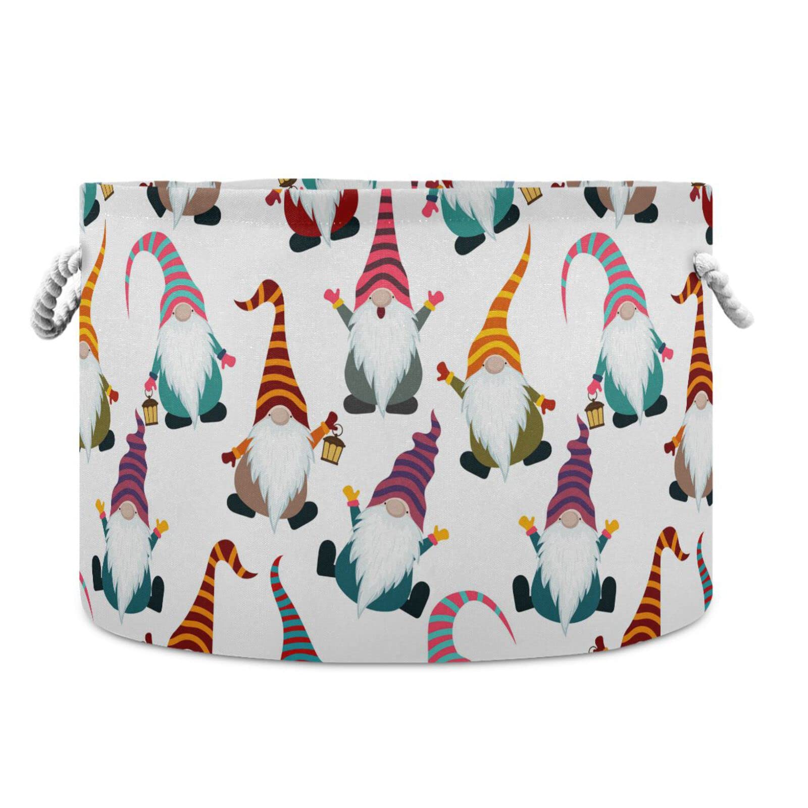 Large Storage Basket Christmas Gnomes Cute Toy Storage Box Organizer ...