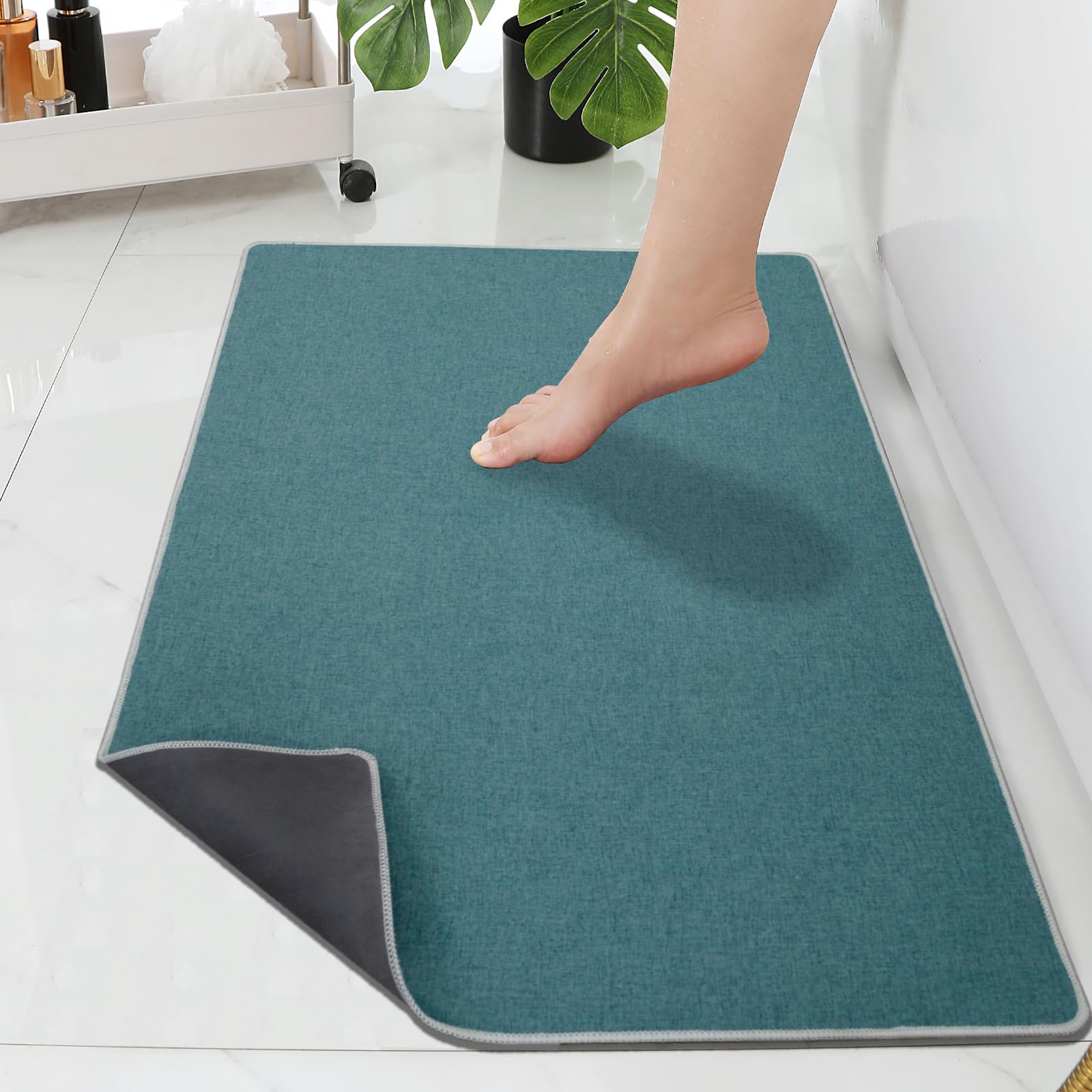 Yancorp 17"x30" Ultra Thin Bathroom Rugs,Kitchen Outdoor Bath Mat Non ...