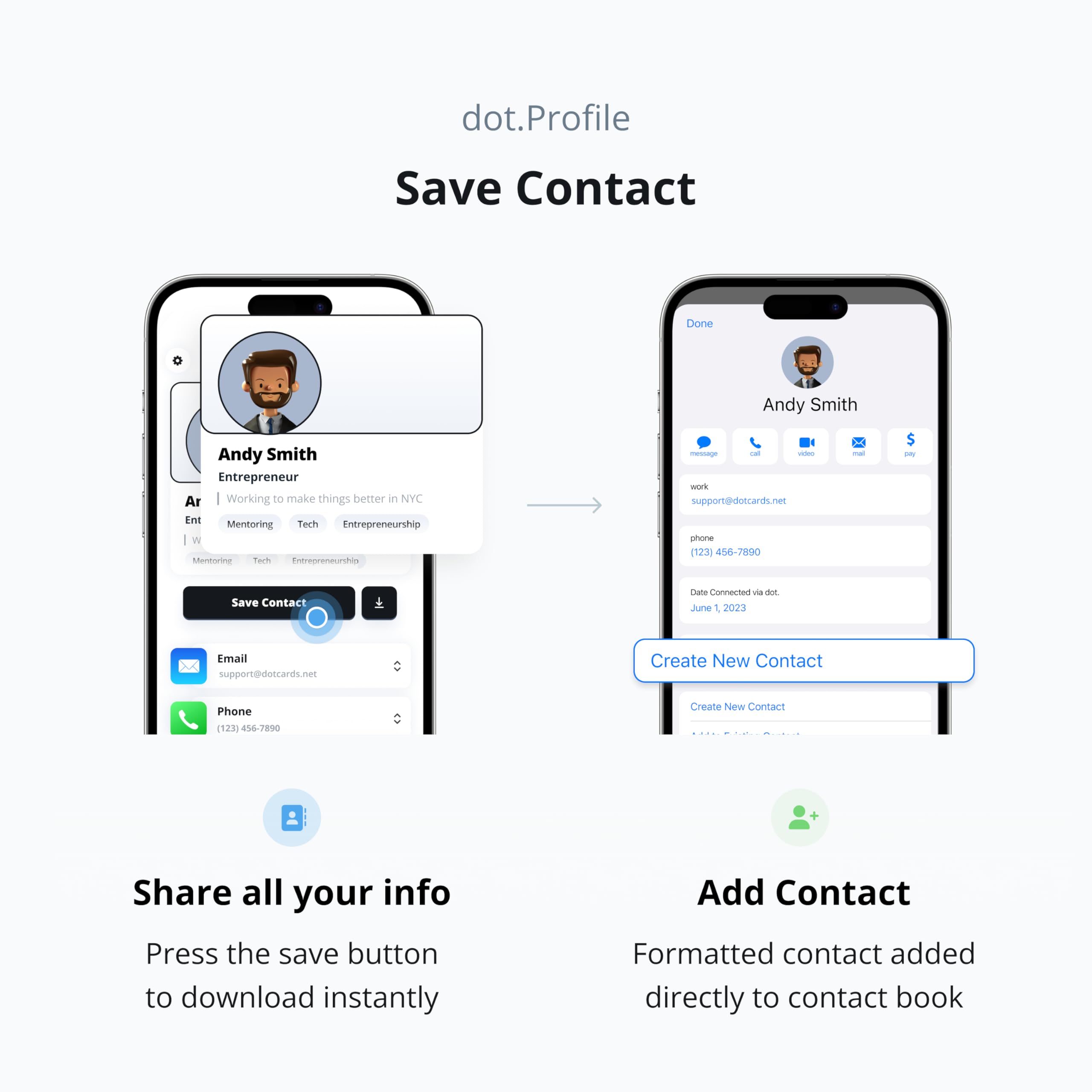 Dot Card Setup Dot. Card Digital Business Card - Info For IPhone ...