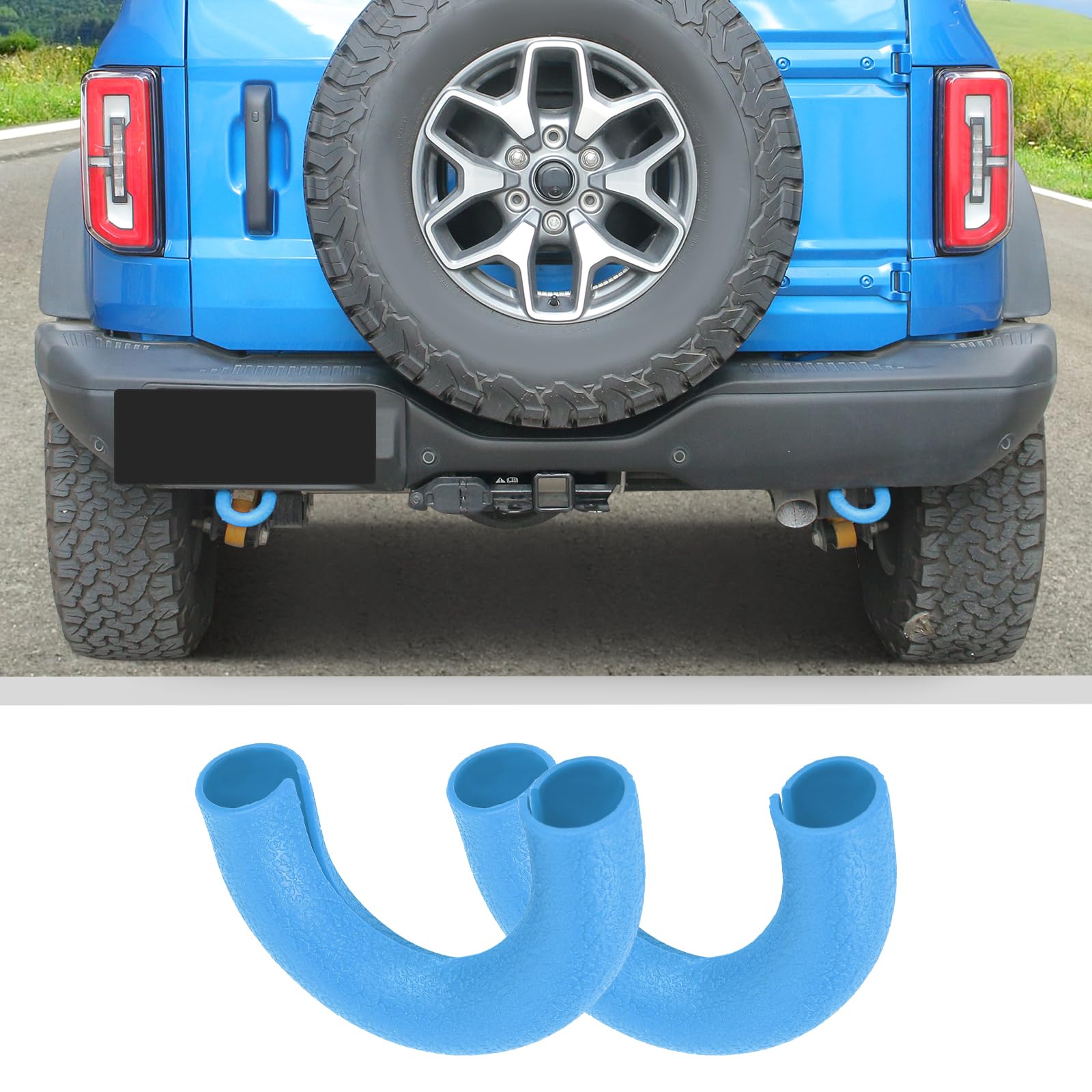 JWWY Rear Bumper Tow Hook Covers Tow Trailer Hitch Receiver Cover ...