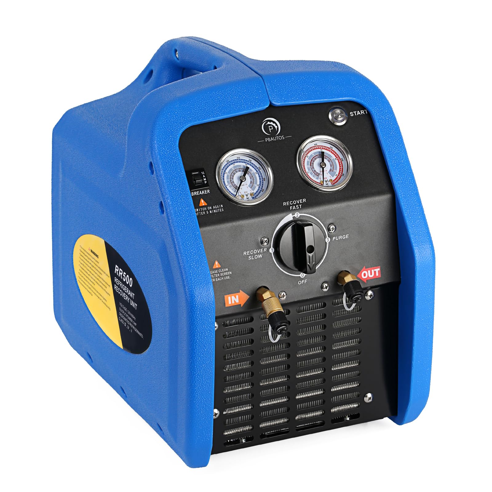 P PBAUTOS 1HP Dual Cylinder R1234YF R32 Refrigerant Recovery Machine ...