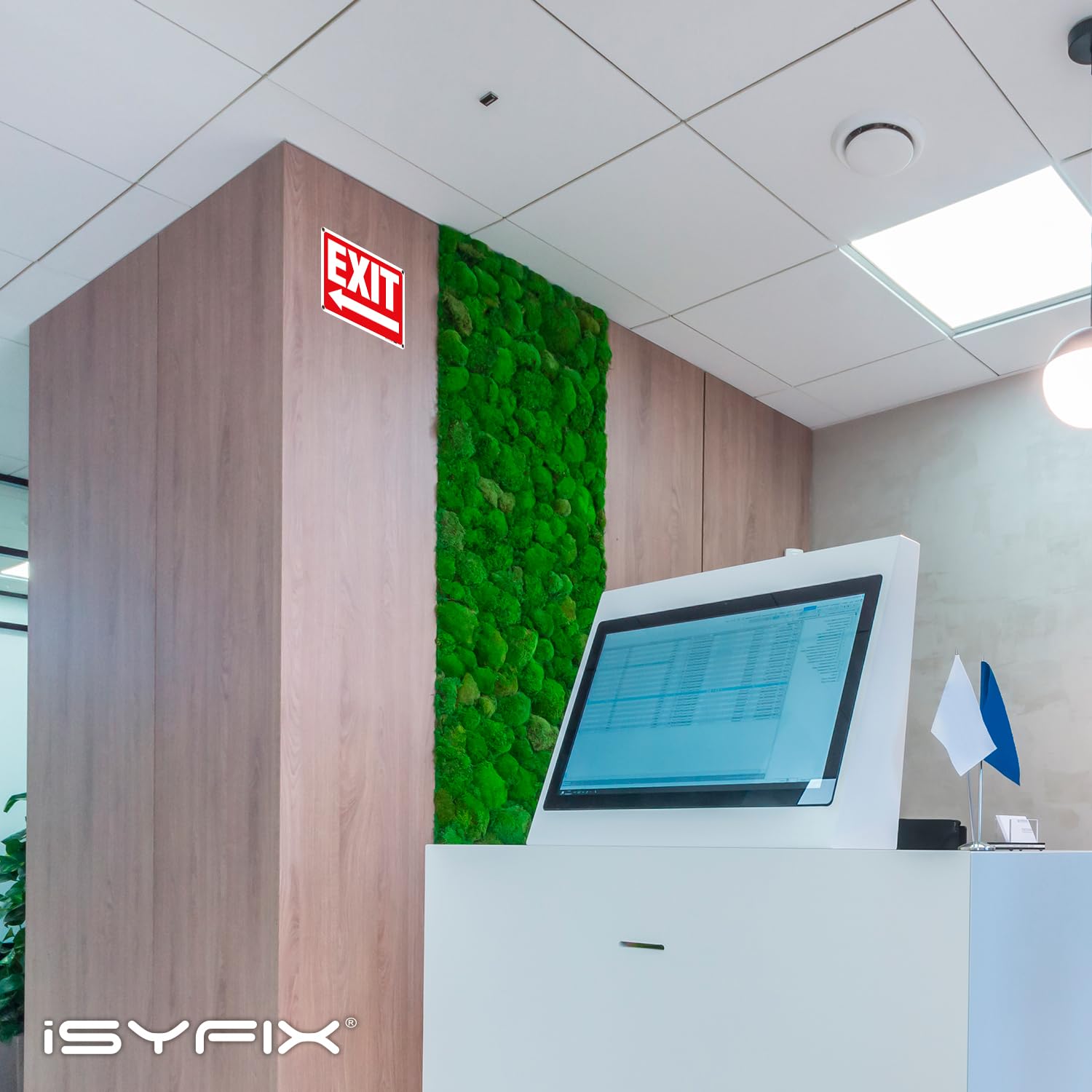 ISYFIX Exit Signs 12 Pack 10x7 Inch With Directional Left Arrows - Rust ...