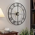 Amazon.com: 24 Inch Wall Clock Black, Large Decorative Wall Clocks for ...