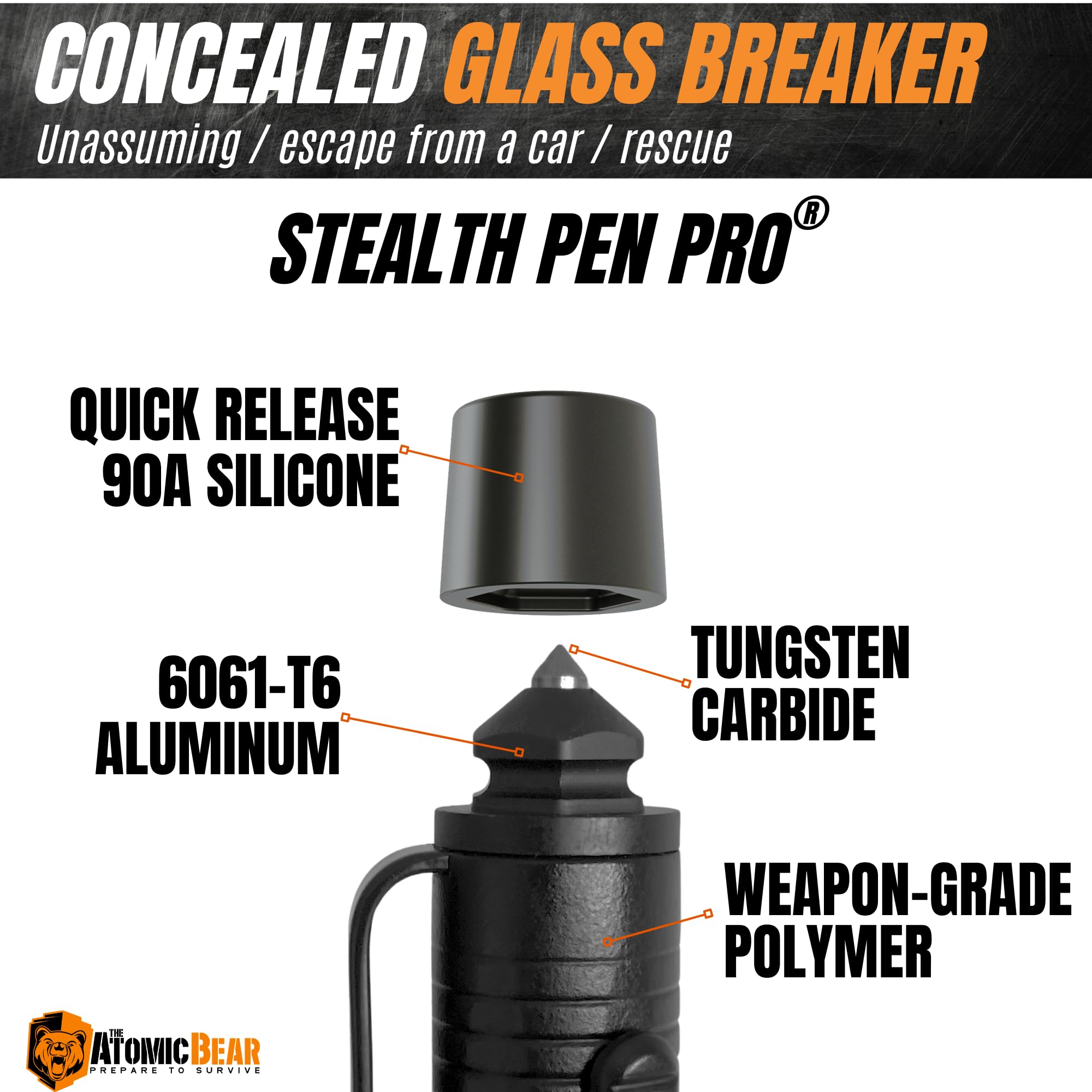Mua The Atomic Bear Stealth Pen Pro Tactical Pen for Self Defense ...