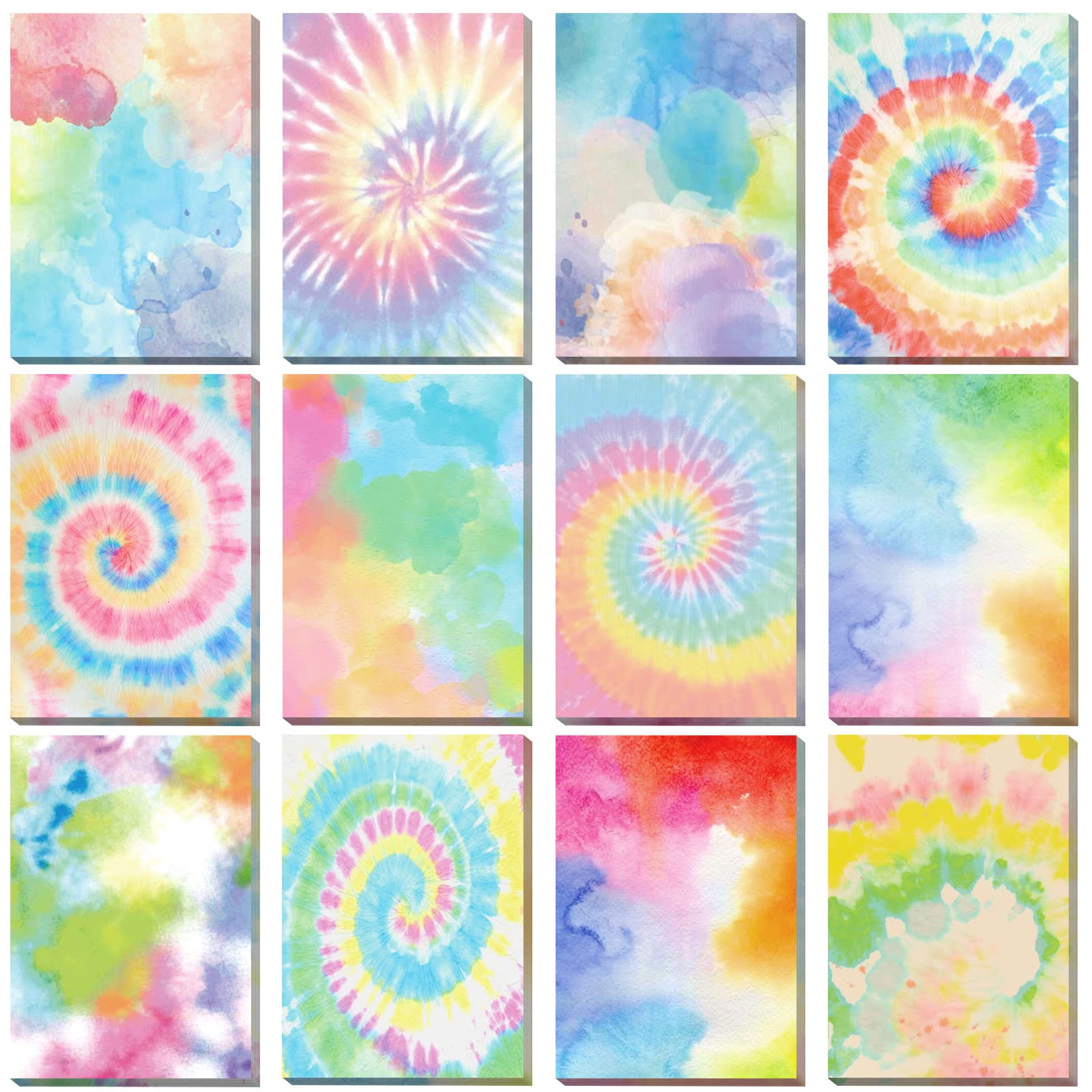 Mua 12 Pcs Rainbow Tie Dye Sticky Notes Cute Colored Sticky Paper Fun ...