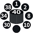 Amazon.com: 60 Pcs 6" Large Removable Number Spot Markers Black ...