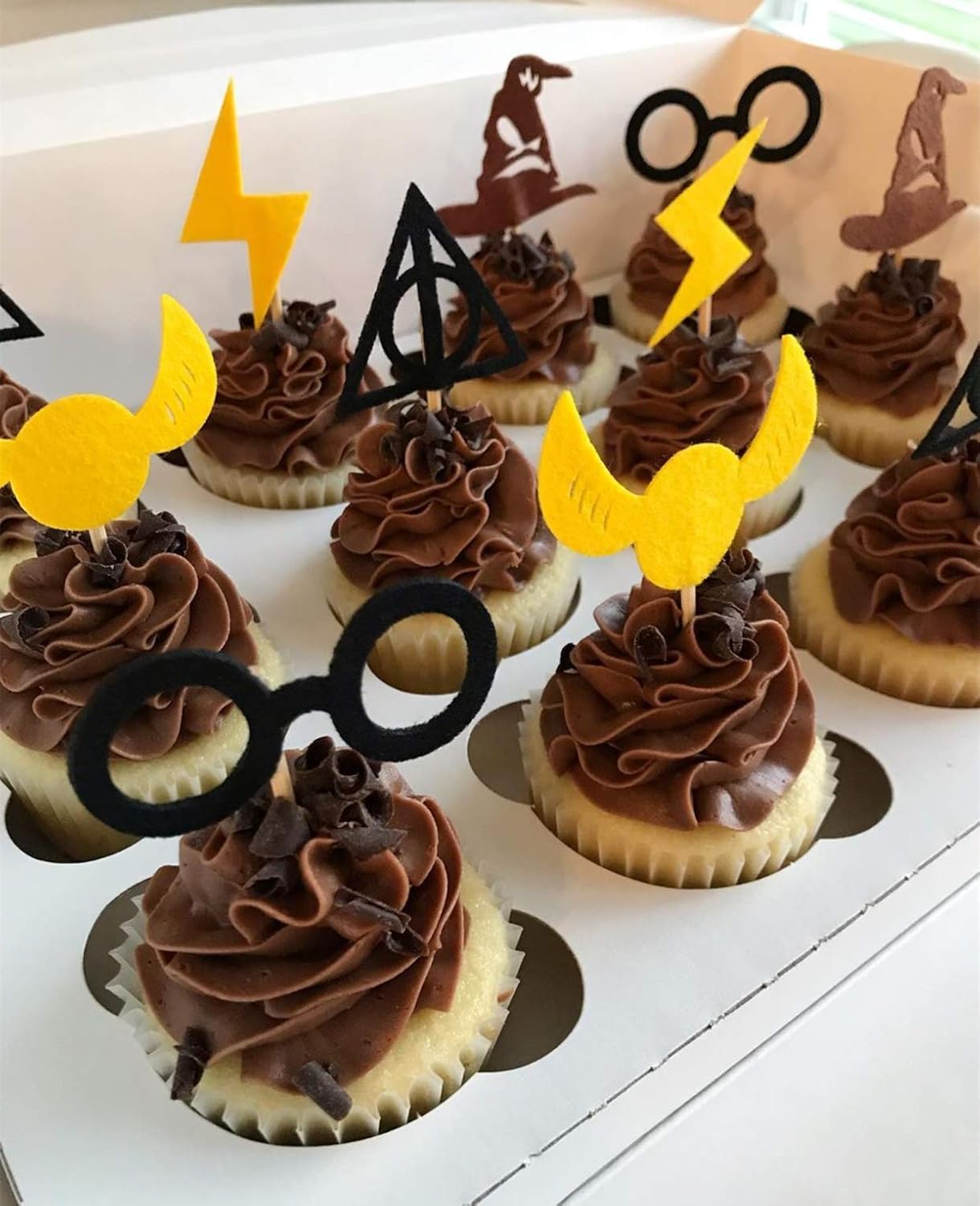 Set of 15 JeVenis Wizard Inspired Cupcake Topper Wizard Cake Topper ...