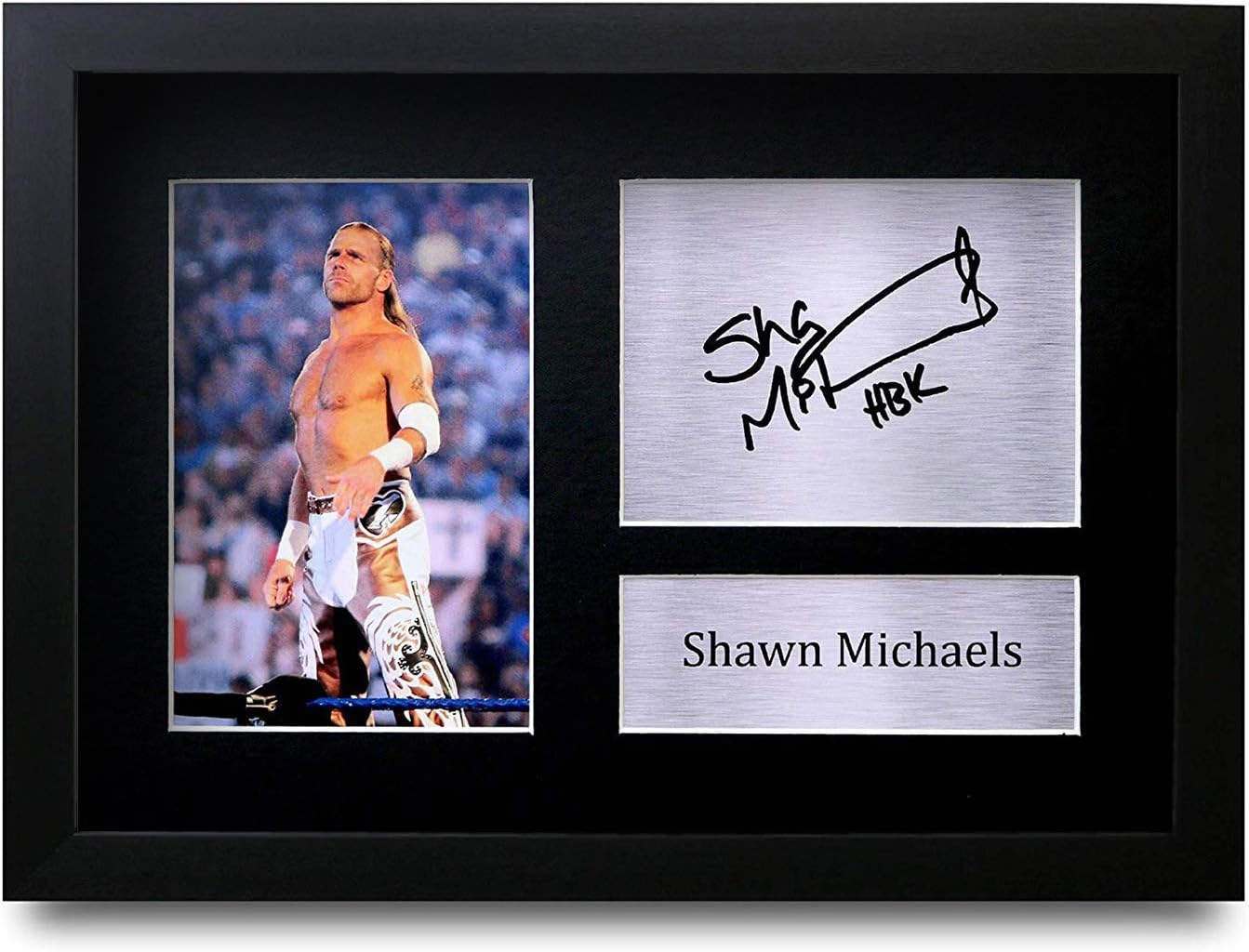 HWC Trading FR Shawn Michaels Gift Signed FRAMED A4 Printed Autograph ...
