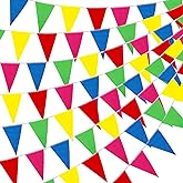 Amazon.com: 300PCS Pennant Banner Flags, Multicolor Pennant Flags ...