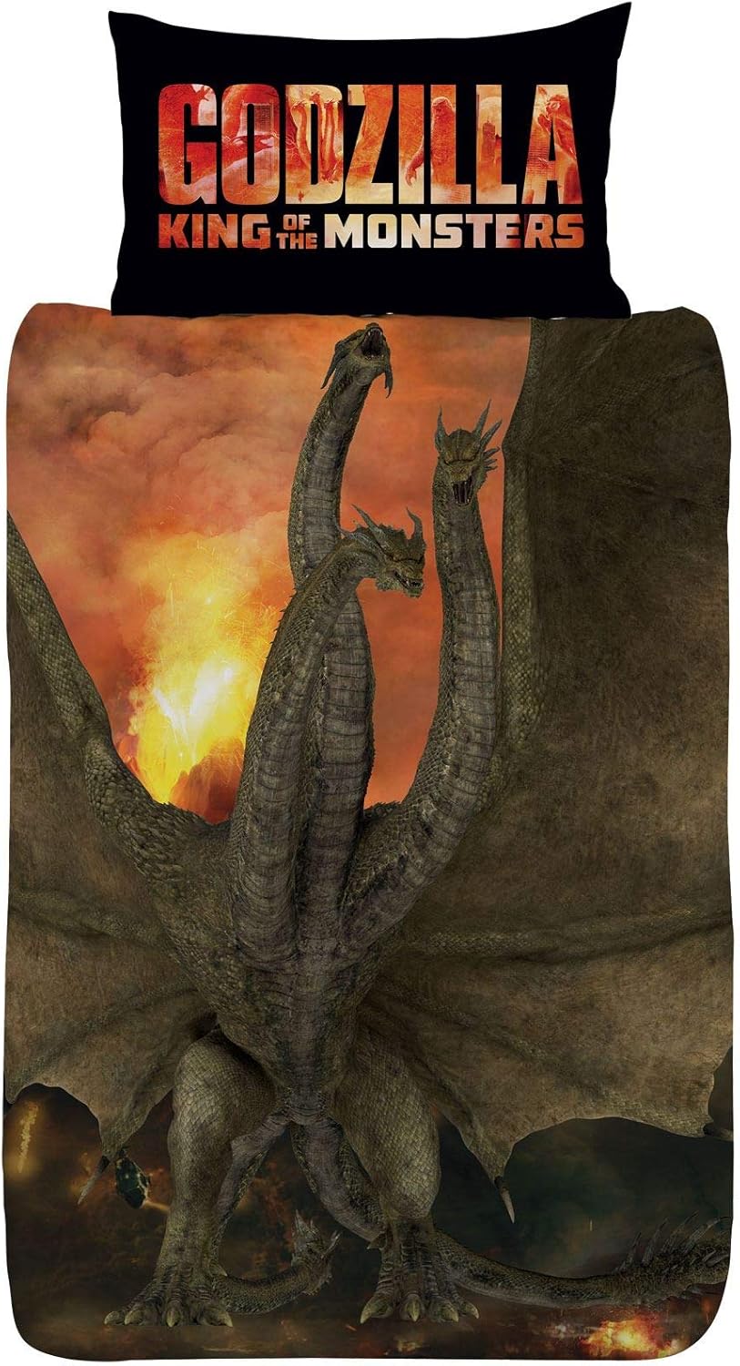 Godzilla King of Monsters Single Duvet Cover Reversible Bedding Set ...
