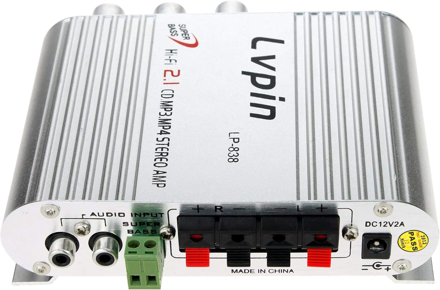 12V Mini Hi-Fi Stereo Audio Amplifier With Adapter 20W RMS Aluminum ...