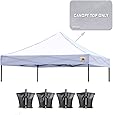 Amazon.com : ABCCANOPY Pop Up Canopy Replacement Top Cover 100% ...