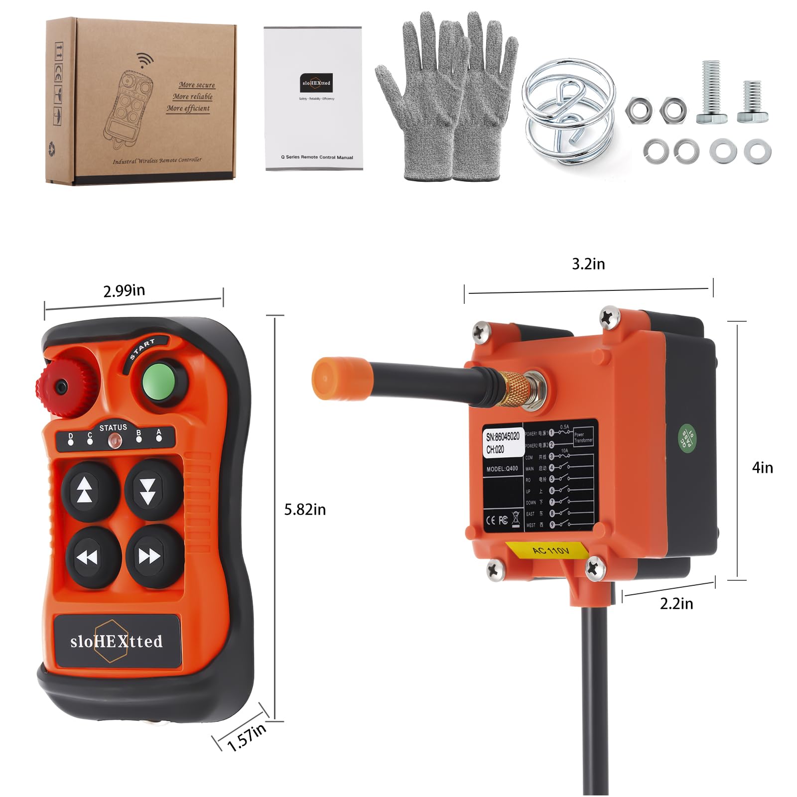 Mua 4 Channel Button Wireless Crane Remote Control Kit 12V 24V Radio ...