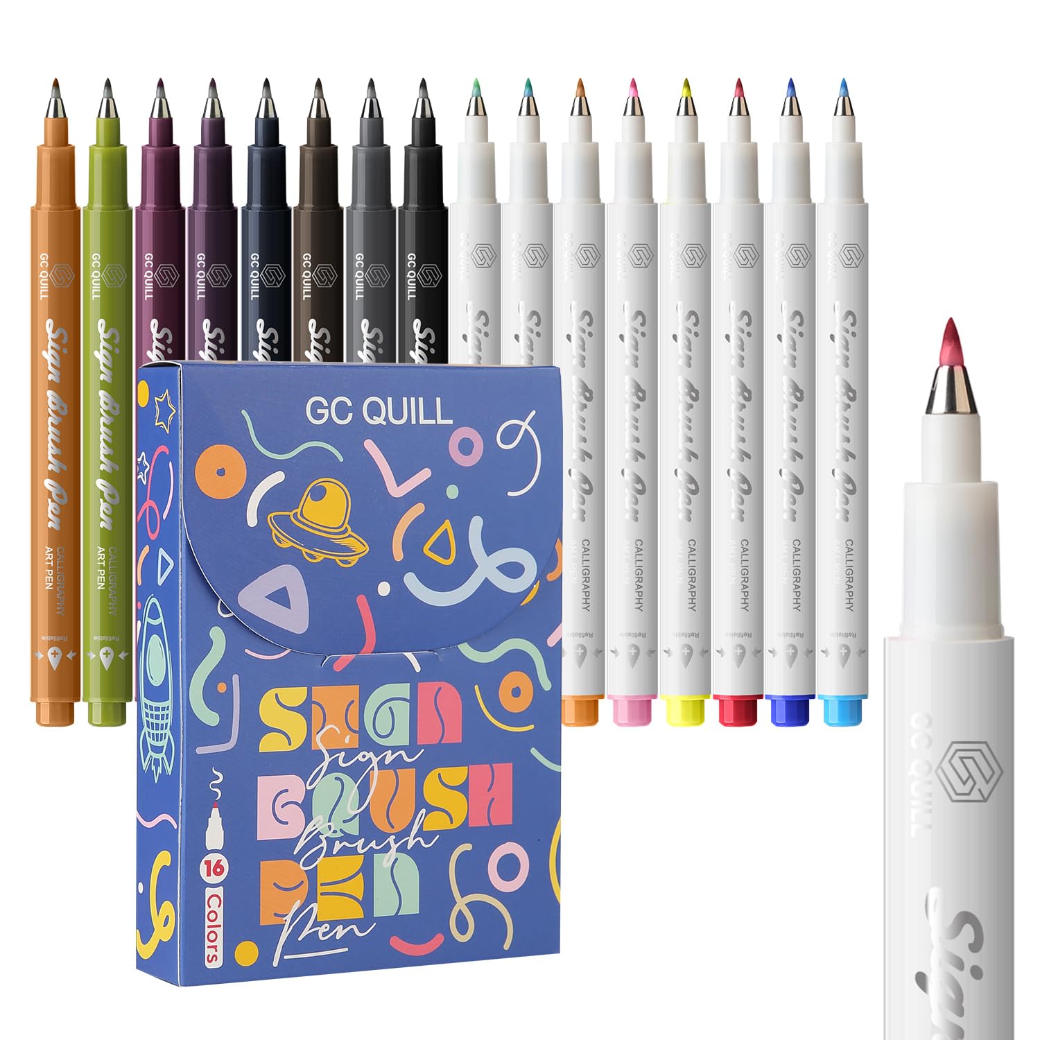 Mua Sign Brush Pens - 16 Colors Sign Pens Calligraphy Set with Fude ...
