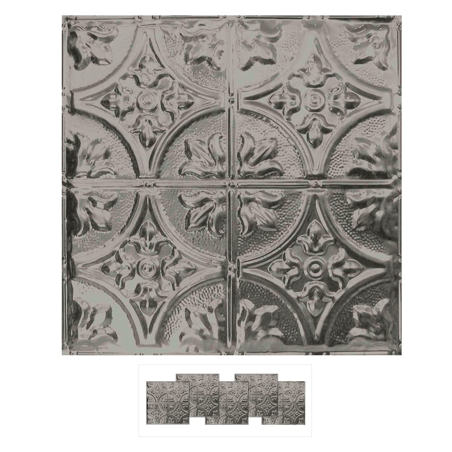 American Tin Ceilings [5-Pack Kit] Nail-Up Metal Tiles in Pattern #2 ...