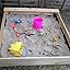 Plum Square Outdoor Play Wooden Sand Pit: Amazon.co.uk: Toys & Games