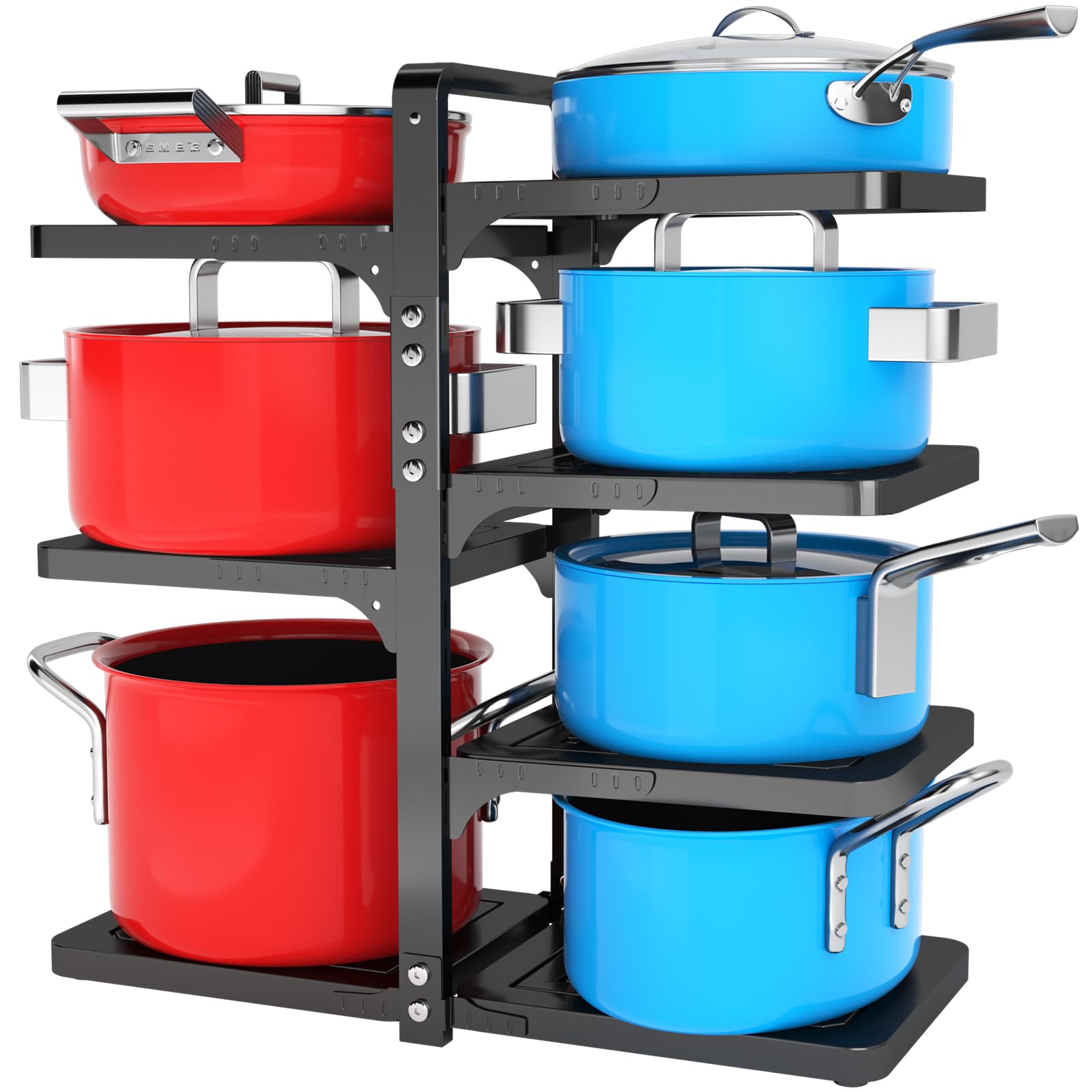 ROMATIA Pot and Pan Organizer Rack for under Cabinet, Heavy Duty Pot ...