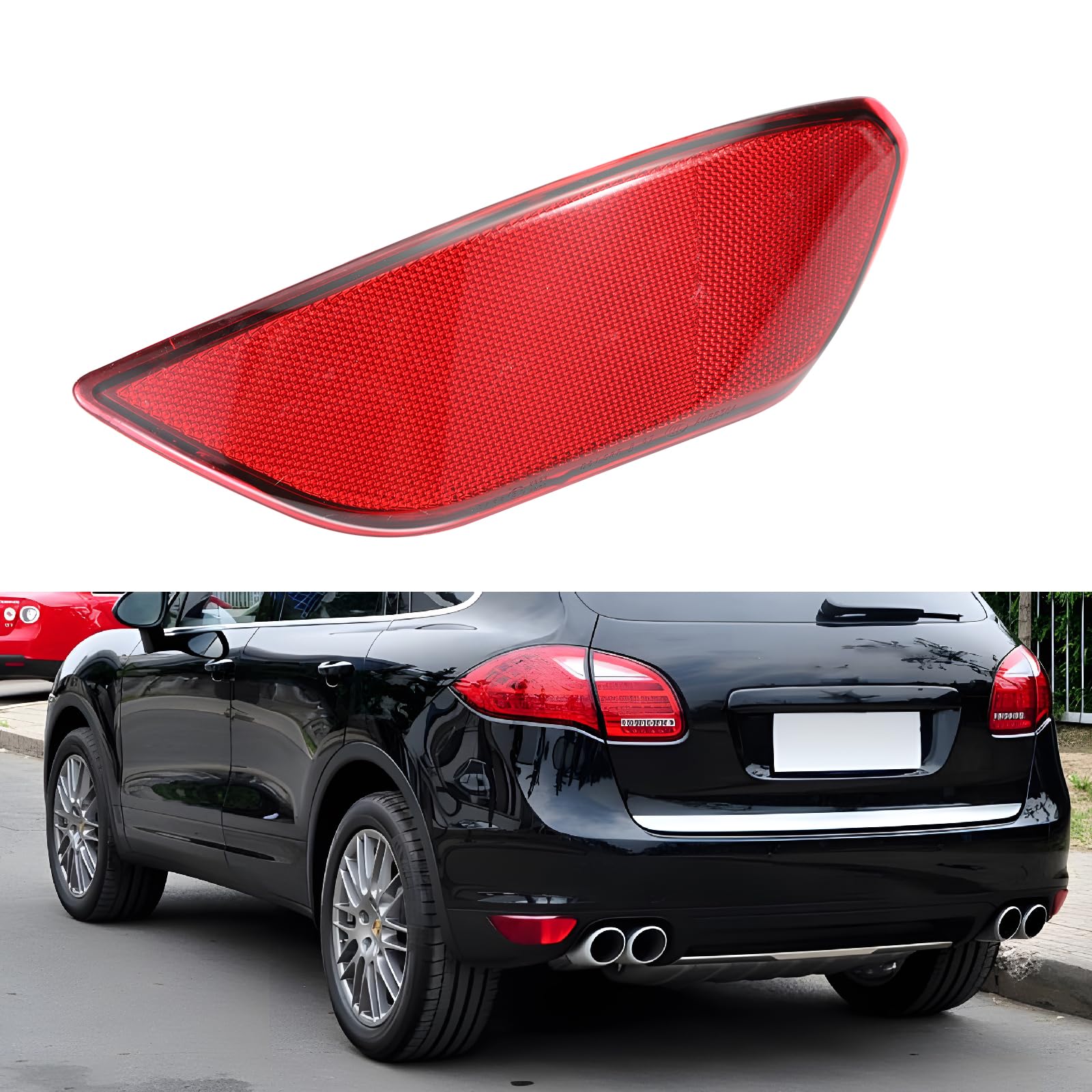 BINB ROAD Left Rear Bumper Reflector Light LED Driver Side Red Trim ...