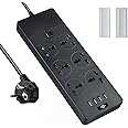 Amazon.com: European Power Strip, Jumpso Universal Power Strip with 6 ...