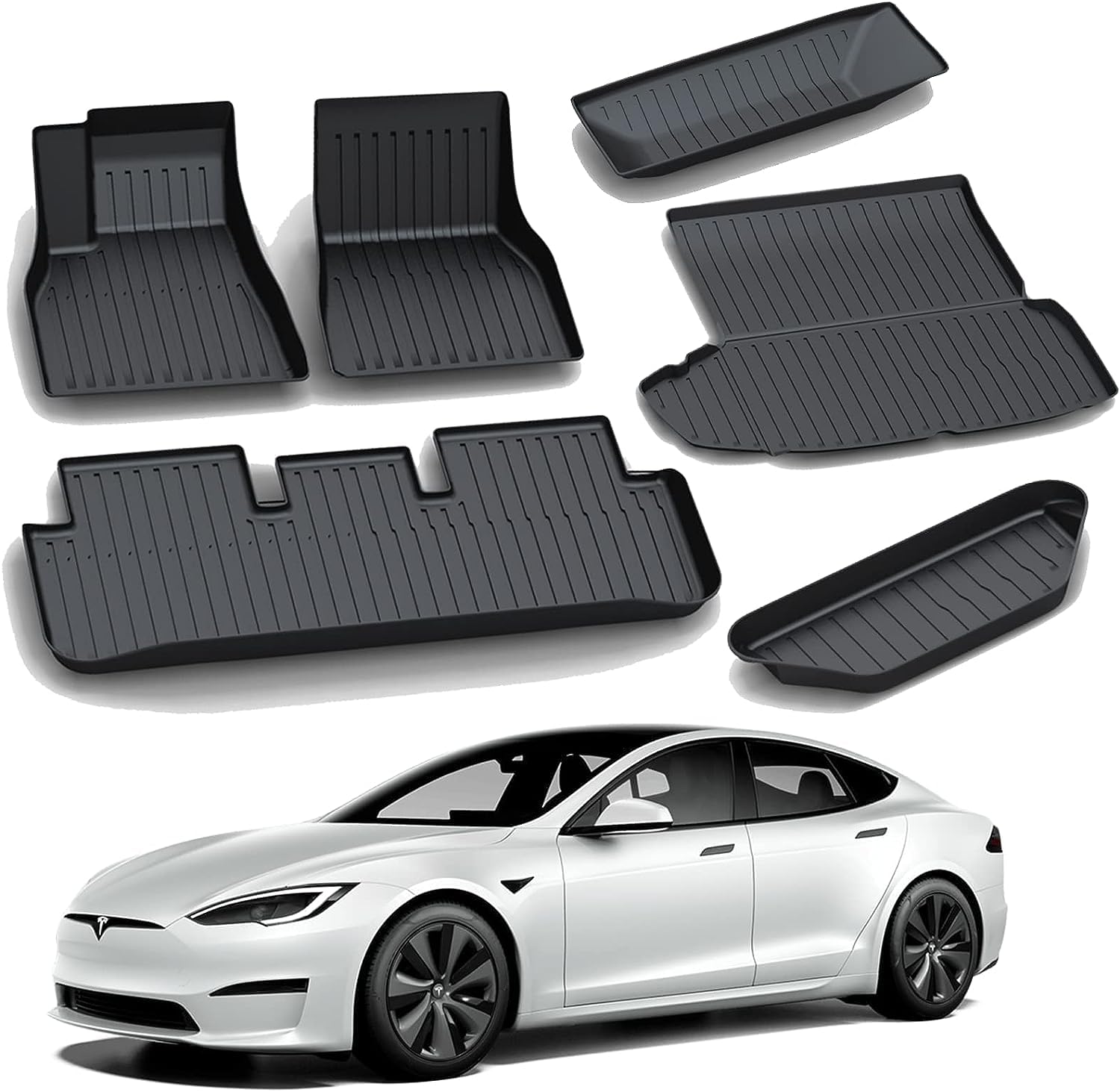 KIKIMO Floor Mats for Tesla Model S & Model S Plaid 2021-2023 2024, for ...