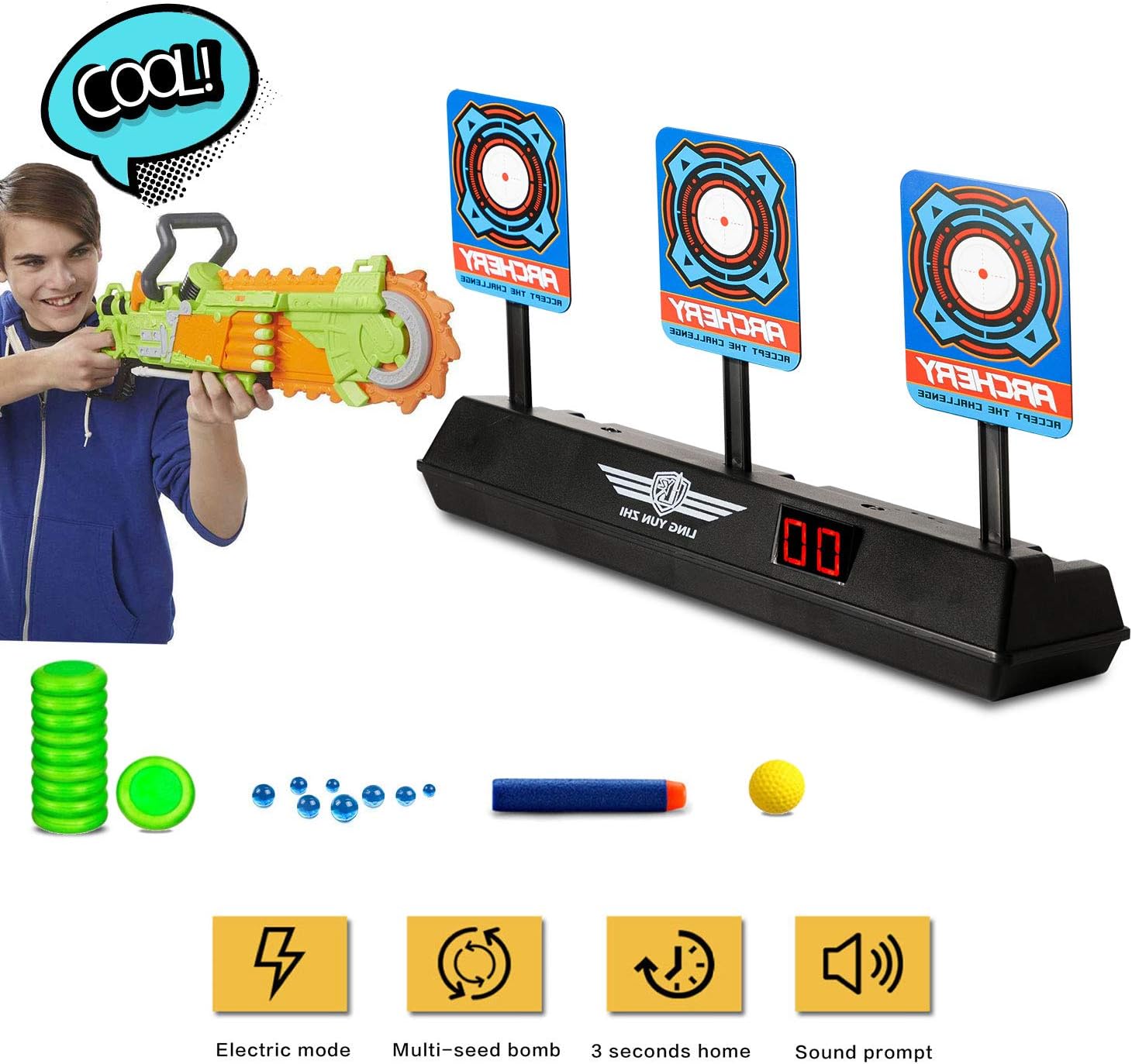 Yococobuy Electronic Scoring Target for Nerf N-Strike Elite/Mega/Rival ...