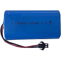 Amazon.com: 3.7V 3000mAh ICR18650 Rechargeable Battery Pack with SM 2P Plug : Health & Household