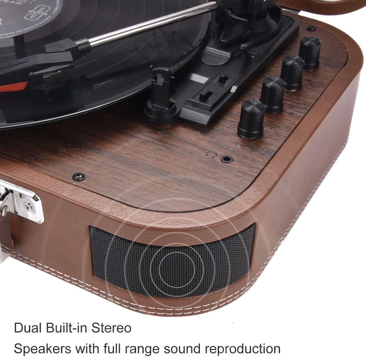 Giradischi design valigia VOKSUN Giradischi in vinile Bluetooth ...
